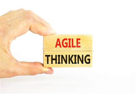 Agile Thinking Symbol Concept Words Agile Thinking On Wooden Blocks