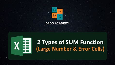 2 types of advanced sum function in excel youtube
