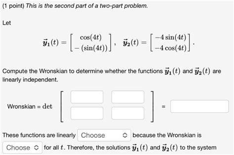 solved 1 point this is the second part of a two part