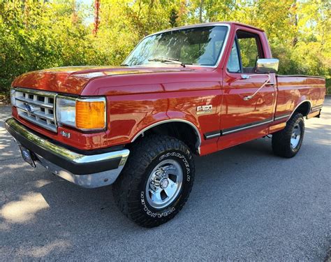 1987 Ford F 150 Pickup Red 4wd Automatic For Sale