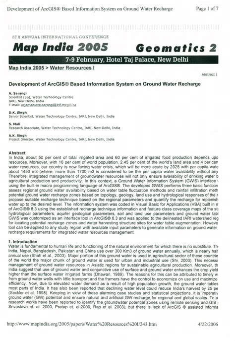 Pdf Development Of Arcgis® Based Information System On Ground Water