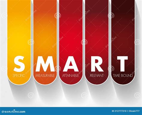 Smart Acronym Explanation Vector Illustration Efficient Project Management CartoonDealer