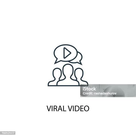 바이러스 성 비디오 개념 라인 아이콘입니다 간단한 요소 그림입니다 바이러스 성 비디오 개념 개요 기호 디자인입니다 웹 및 모바일
