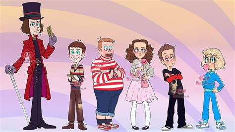 Charlie And The Chocolate Factory Lineup By Beetlejulia On Deviantart