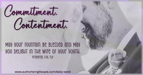 Daily Word Commitment Contentment Proverbs 518 Terri Gillespie