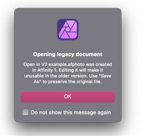 Critical Error Edit Affinity Photo 1 File With Photo 2 Save Not
