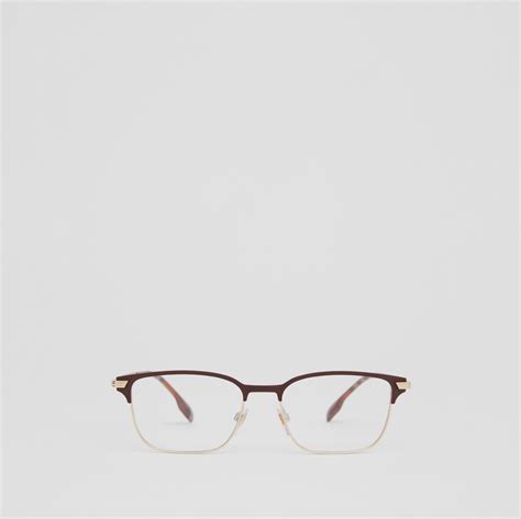 Rectangular Optical Frames In Birch Brownlight Gold Men Burberry