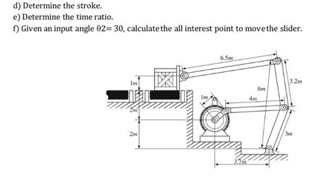 solved d determine the stroke e determine the time ratio