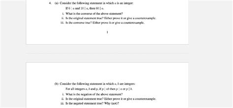 Solved A Consider The Following Statement In Which A Is Chegg