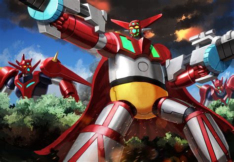 Moyashi Karamisouma Getter 1 Getter Dragon Getter Robo Shin Getter Robo Highres Dual