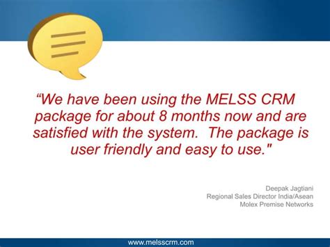 Melsscrm Case Study Molex Ppt Free Download
