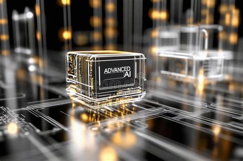 Advanced Ai Conceptual Computer Chip Innovation Design Science Stock