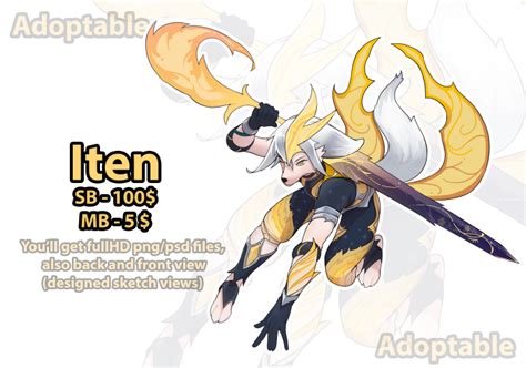 Adoptable Iten The Wolf Of White Flame Ychcommishes
