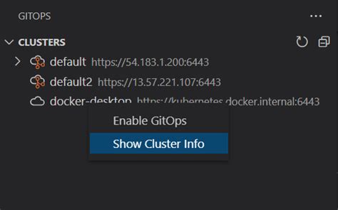 Finish Open Cluster Info Implementation On Cluster Node Click · Issue 67 · Weaveworksvscode