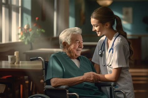 Premium Photo Young Nurse Assisting A Senior Woman In A Nursing Home