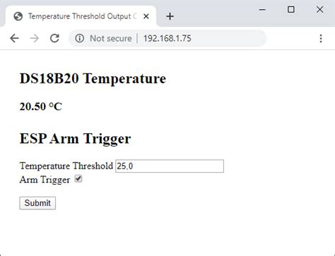 Esp32esp8266 Thermostat Web Server Control Output Based On