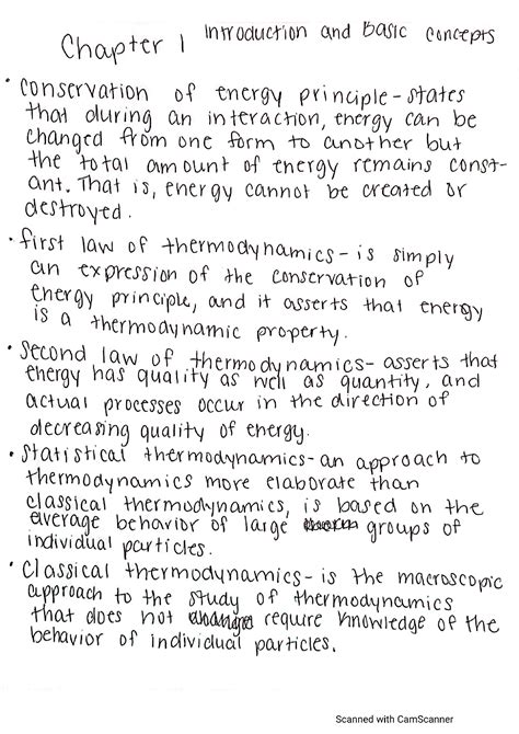 SOLUTION Chapter Thermodynamics Introduction And Basic Concepts Notes Studypool