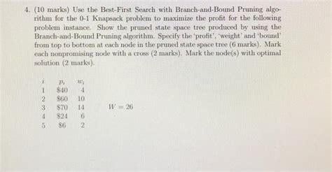 Solved 4 10 Marks Use The Best First Search With
