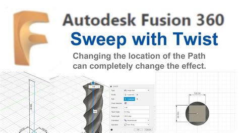 tango of the geeks sweep command twisting and path placement in fusion 360