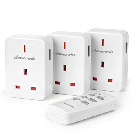 Dewenwils Remote Control Plug Socket 13a 3120w Heavy Duty Wireless