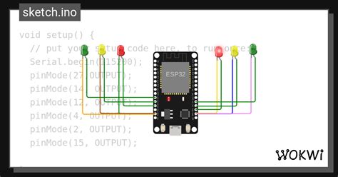Traffic Light Simulation Wokwi Esp32 Stm32 Arduino Simulator