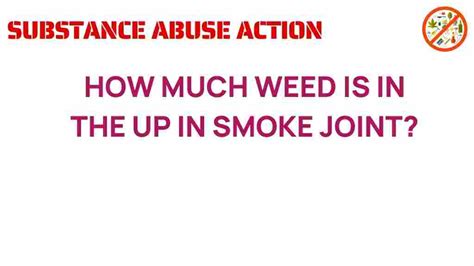 Unpacking The Mystery How Much Weed Is In The Iconic Up In Smoke Joint