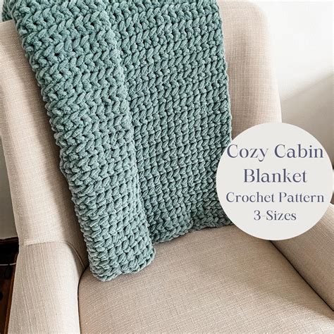 Chunky Blanket Crochet Pattern Jumbo Blanket Yarn Pattern Easy Chunky