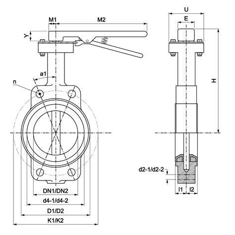 apollo butterfly valve wafer lever operated pn16 dn65