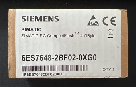 Simatic Pc Compactflash 4 Gbyte 6es7648 2bf02 0xg0 Fit International