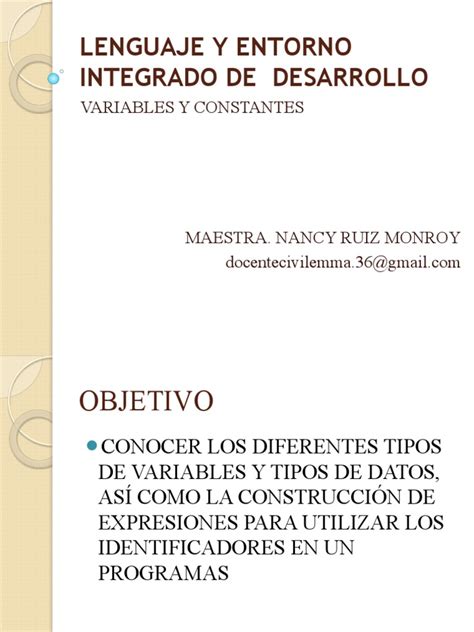 8 presentacion 10 tipos de datos pdf lenguaje de programación
