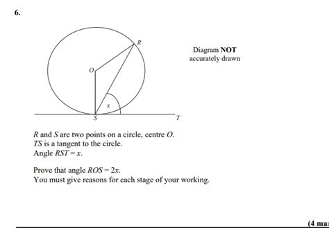 R And S Are Two Points On A Circle Centre O StudyX