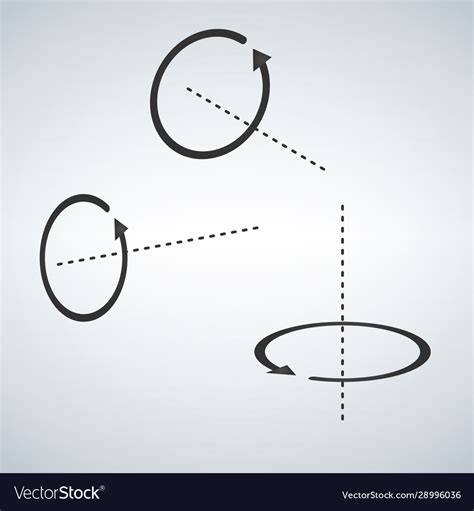 Arrow Circular Rotation Set Sign Royalty Free Vector Image