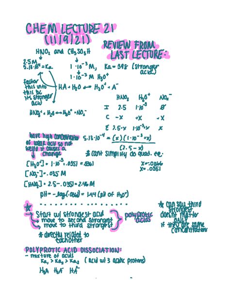 Chemistry Lecture 21 11 9 21 Polyprotic Acid Dissociation And Weak