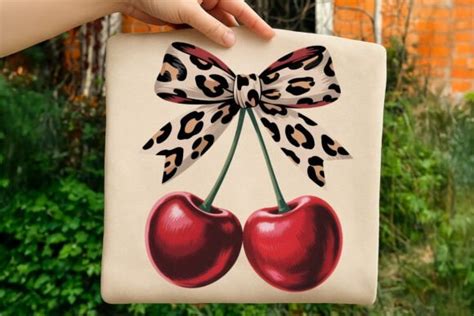 1 Cherry Pattern Bow Design Designs And Graphics