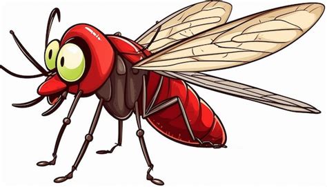 Premium Photo Cute Mosquito Cartoon Character On White Background