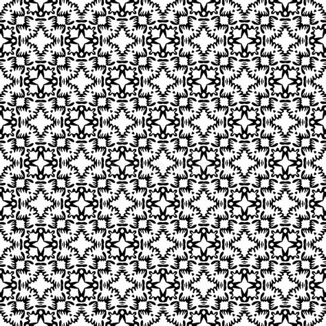 Vector Black Seamless Repeated Pattern On White Background Vector