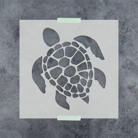 Turtle Stencil Reusable Turtle Stencil Stencil Of Turtle Sea Turtle
