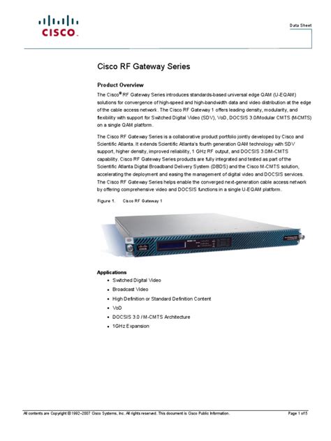 Rf Gateway Pdf Data Transmission Telecommunications Engineering