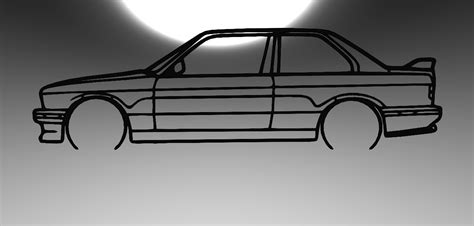 Stl File Iconic Bmw E30 M3 Line Art 🎨 ・3d Printable Model To Download・cults