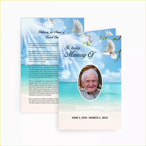Free Printable Funeral Cards Templates And More Printables For Everyone