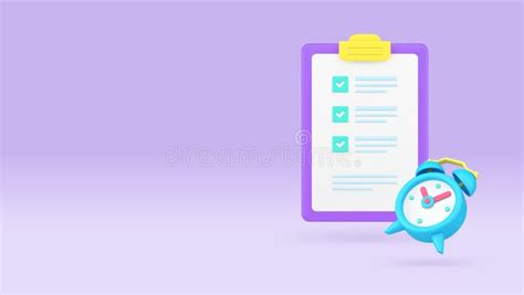 Time Management Business Productivity Efficient Planning Task Complete 3d Icon Realistic Vector