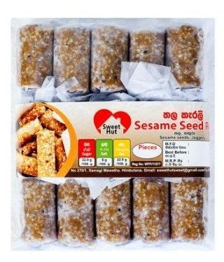 Sesame Rolls Pack Thala Karali Packet Sri Lankan Made 50pcs
