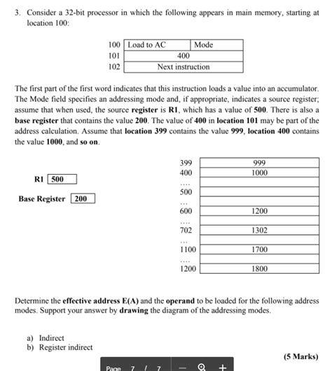 Solved 3 Consider A 32 Bit Processor In Which The Following
