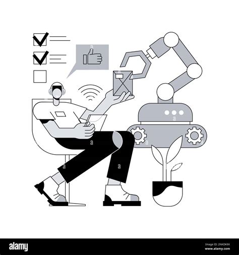 Remotely Operated Robots Abstract Concept Vector Illustration Remotely