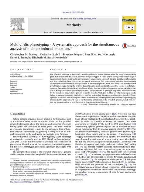 Pdf Multi Allelic Phenotyping A Systematic Approach For The