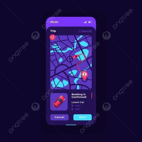Trip Route Smartphone Interface Vector Template App Smart User Vector App Smart User Png And