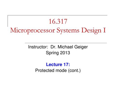 Microprocessor Systems Design I Ppt Download