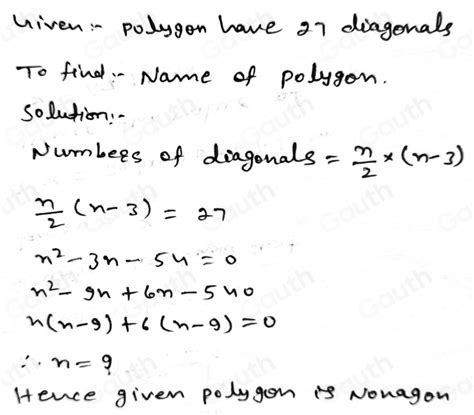 Solved 26 Renz Was Able To Draw 27 Diagonals Which His Teacher