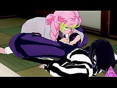Mitsuri Kanroji Obanai Iguro Kimetsu No Yaiba Hentai Videos Have Sex Blowjob Handjob Horny And