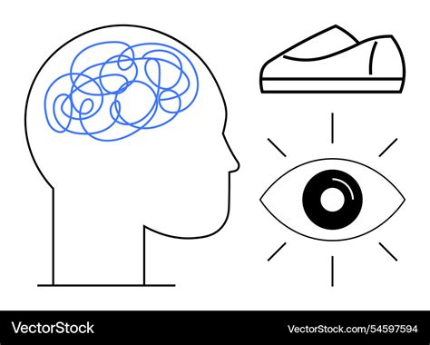 Visualizing Human Perception Brain Activity Eye Vector Image